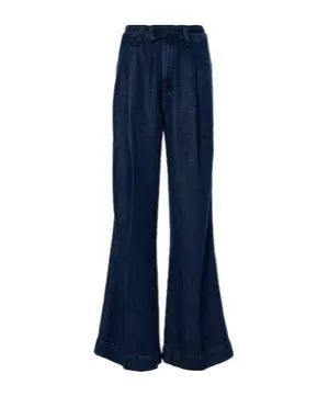 7 For All Mankind High-rise Wide-leg Jeans - Black