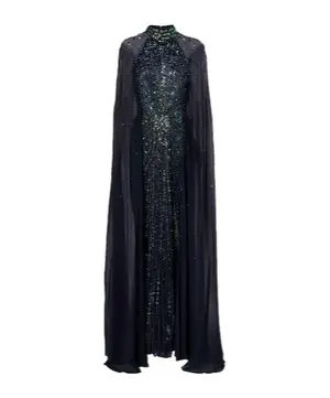 Jenny Packham Thea Sequined Cape Gown