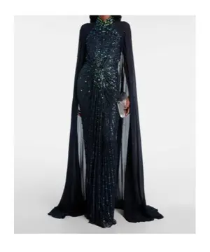 Jenny Packham Thea Sequined Cape Gown