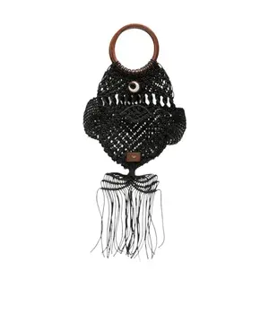 ANYA HINDMARCH Crochet-design Handbag - Black