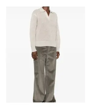Brunello Cucinelli Perforated Knit V-neck Sweater