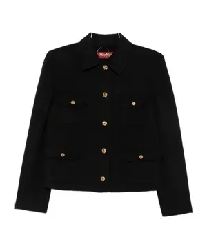 Max Mara Long-sleeve Casual Jacket - Black
