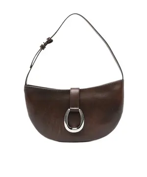 Staud Harlow Leather Shoulder Bag - Black