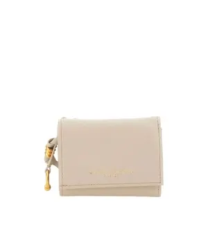 GIANNI CHIARINI Compact Zip Wallet - Light Beige
