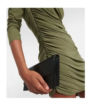 Norma Kamali Diana Asymmetric Ruched Minidress