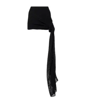 AYA MUSE Drop-waist Mini Skirt - Black