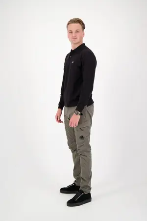 C.P. COMPANY Logo-embroidered Polo Shirt