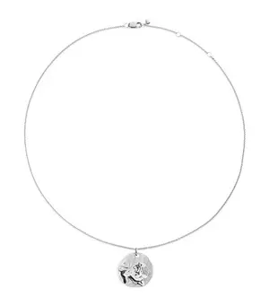 Monica Vinader Sterling Leo Zodiac Necklace - Silver