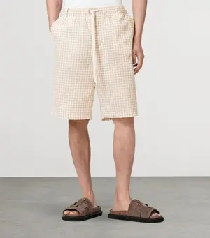 ALLSAINTS Rockland Organic Cotton Gingham Shorts
