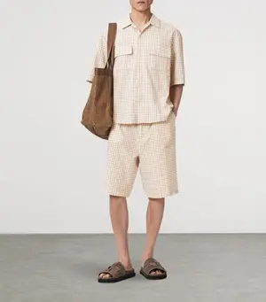 ALLSAINTS Rockland Organic Cotton Gingham Shorts