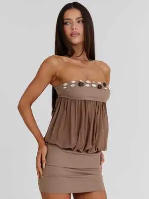OUTCAST Teegan Mini Dress Taupe