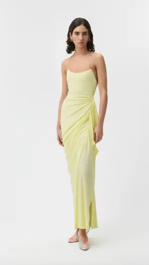 Versace Draped Viscose Jersey Gown