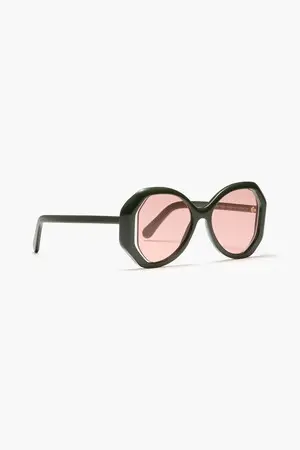 Zimmermann Hexagonframe Acetate Sunglasses - Forest Green