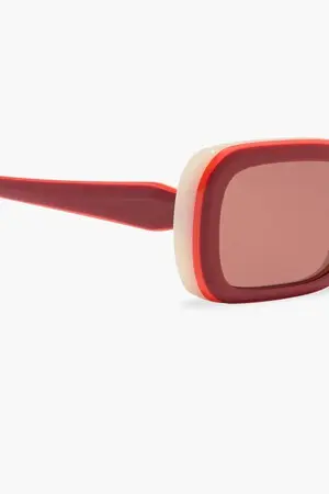 Zimmermann Rectangleframe Acetate Sunglasses - Claret