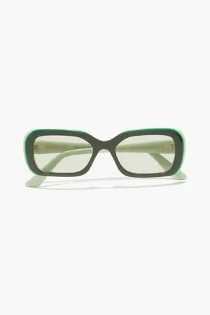 Zimmermann Rectangleframe Acetate Sunglasses - Forest Green