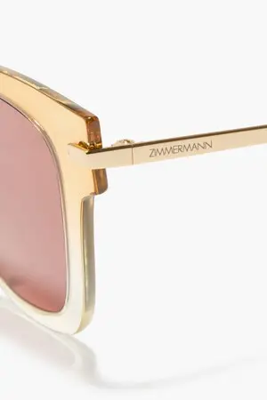 Zimmermann Dframe Acetate And Tone Sunglasses - Gold