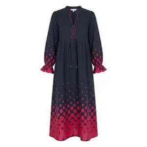 Adrift Clothing Tanya Gathered Maxi Dress - Blue