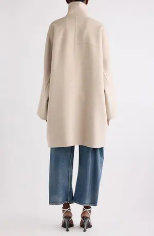 Alaïa Asymmetric Double Face Cashmere Coat