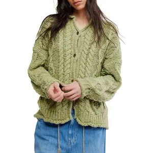 Free People Opal Cable Knit Cardigan