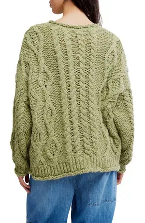 Free People Opal Cable Knit Cardigan