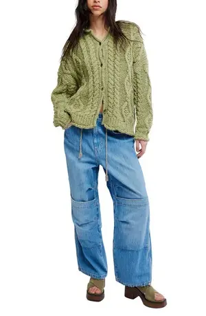 Free People Opal Cable Knit Cardigan
