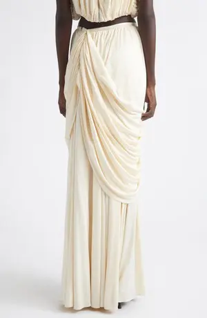 HEIRLOME Effie Draped Silk Maxi Skirt