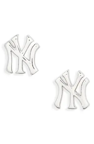 LUV AJ New York Yankees Logo Stud Earrings