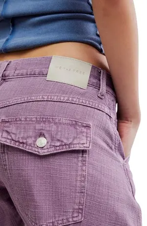 Free People Highland Low Rise Bowed Leg Jeans
