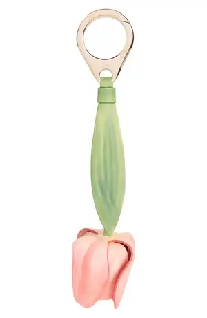 CHRISTIAN LOUBOUTIN Tulip Leather Bag Charm - M023 Multi/gold