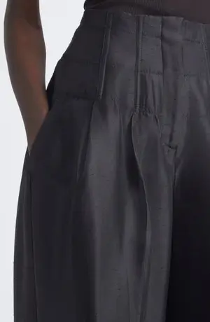 HEIRLOME Condesa Corseted Shantung Silk Trousers