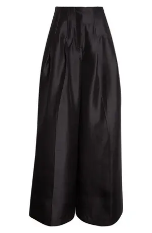 HEIRLOME Condesa Corseted Shantung Silk Trousers