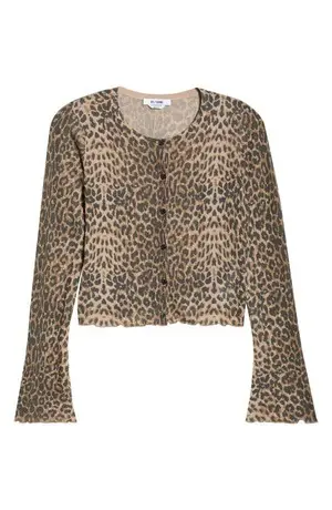 RE/DONE Isabelle Cardigan With Animal Print