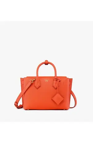 Mcm Small Milla Tote In Grained Leather