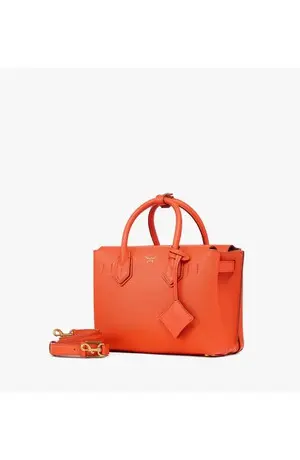 Mcm Small Milla Tote In Grained Leather