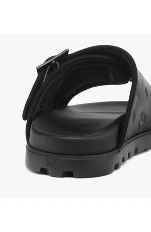 Mcm Sandals In Embossed Monogram Leather