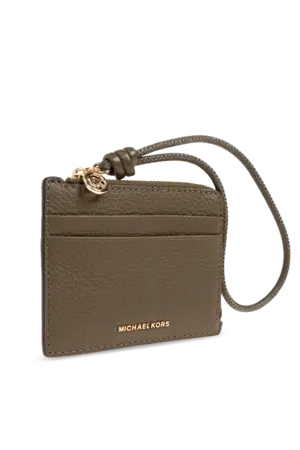 Michael Kors Leather Card Holder With Logo