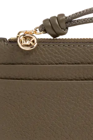 Michael Kors Leather Card Holder With Logo
