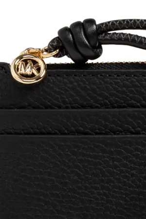 Michael Kors Leather Card Holder With Logo