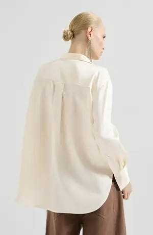 Brunello Cucinelli Silk Satin Blouse