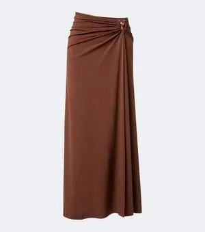 Christopher Esber Gathered Jersey Maxi Skirt - Brown