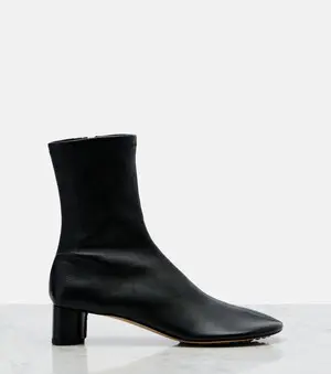 Bottega Veneta Cherry Leather Ankle Boots