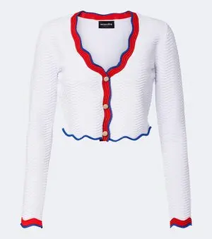 Retrofete Orlaithe Ribbed-knit Cardigan - White