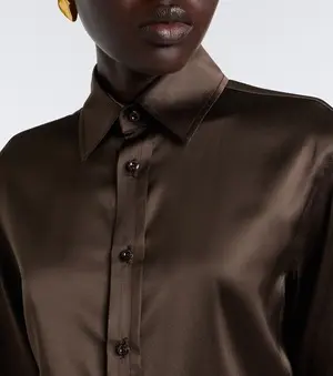 Ralph Lauren Silk-blend Satin Shirt