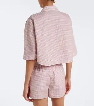 Valentino Garavani Vlogo Gingham Cotton Shirt