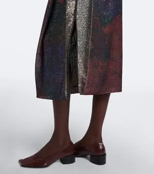 MAISON MARGIELA Draped Printed Sequined Midi Skirt