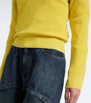Loewe Double L V-neck Sweater - Yellow