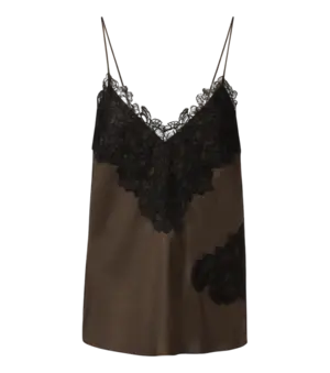 RÓHE Lace-trimmed Silk Camisole - Brown