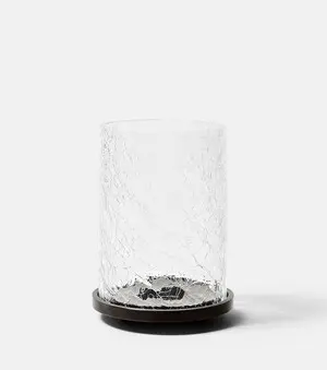 MICHAEL VERHEYDEN Michaël Verheyden Orkan Glass And Bronze Tealight Holder - White