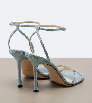 JIMMY CHOO Leo Glitter Sandals