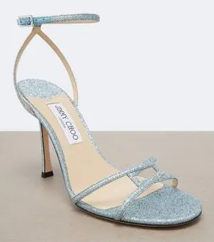 JIMMY CHOO Leo Glitter Sandals